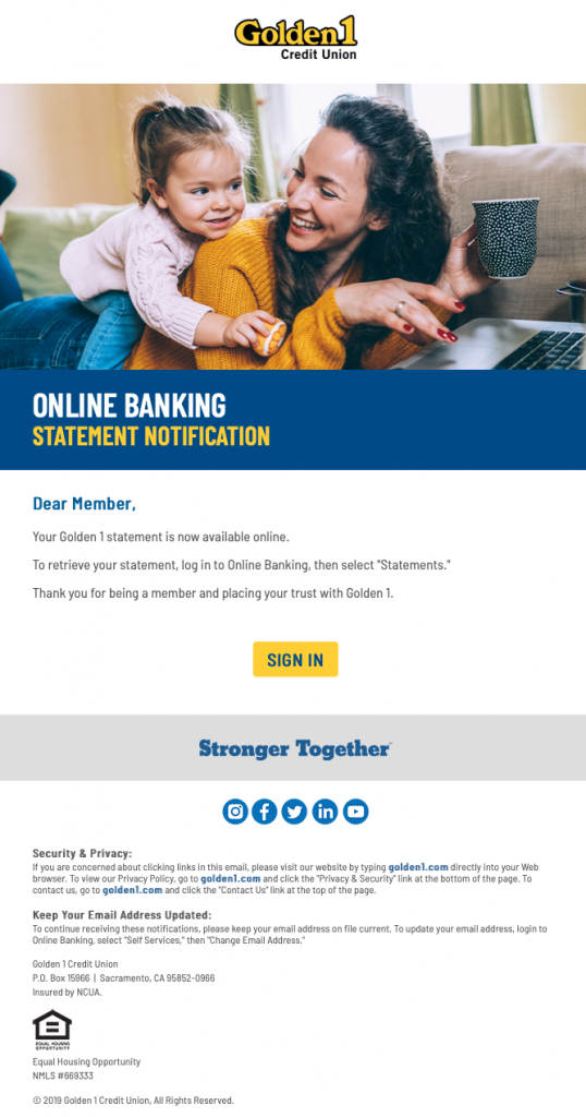 Online Statement Email – Brandon Engle